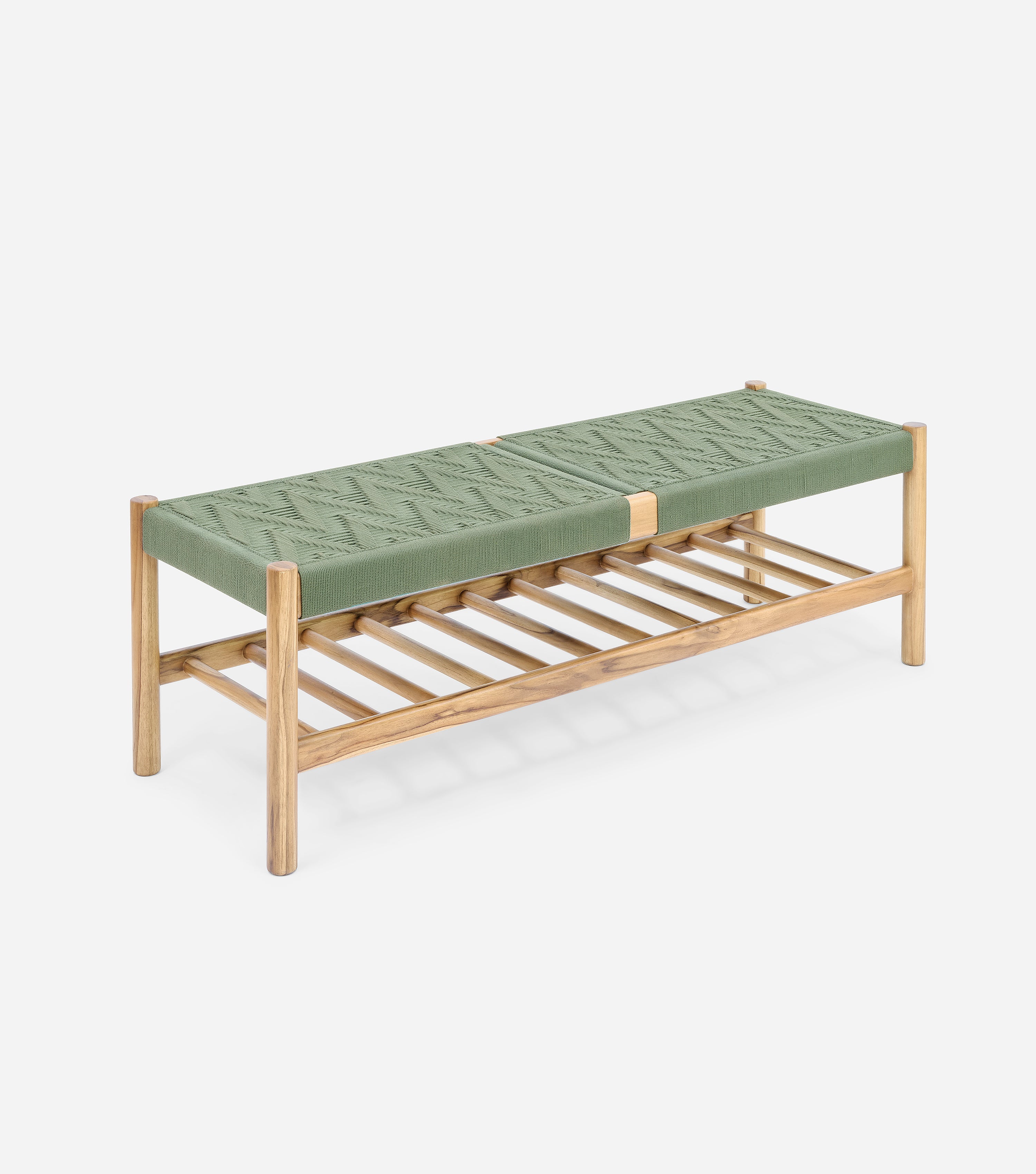 Catalina Bench | Basil Chevron Cord – MasayaCo US Trade