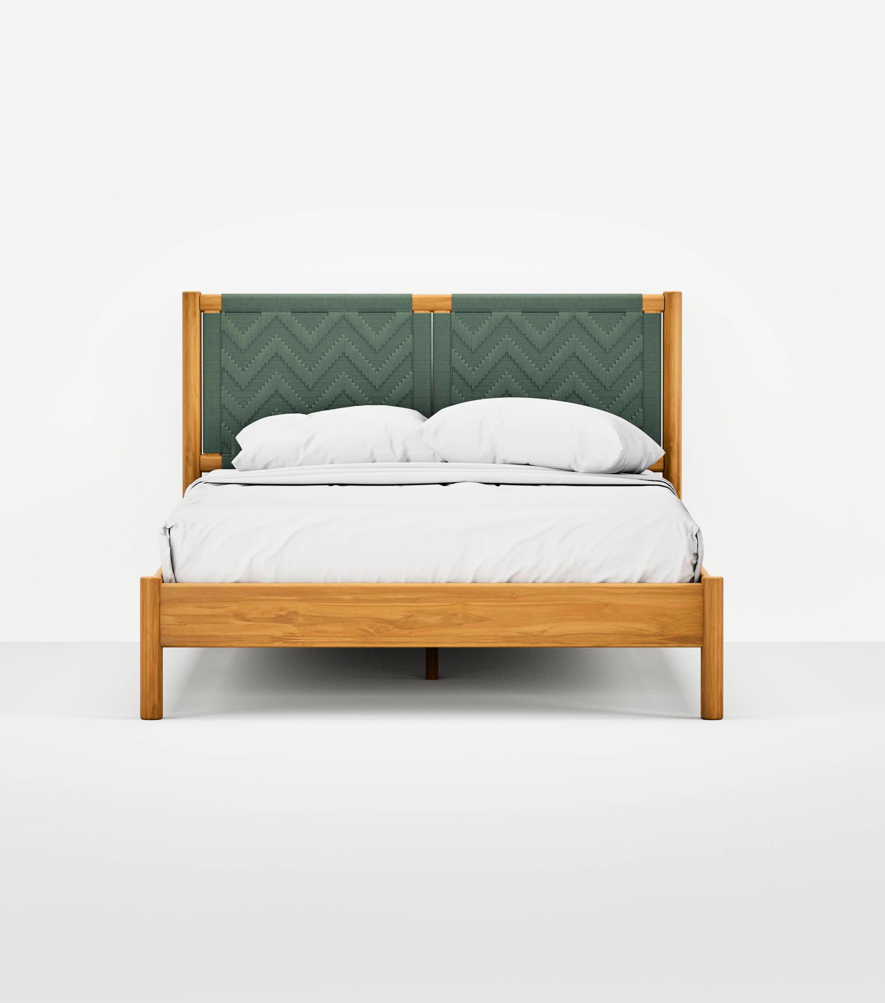 Catalina Bed Woven Basil Chevron Cord | Forever Furniture by MasayaCo Trade
