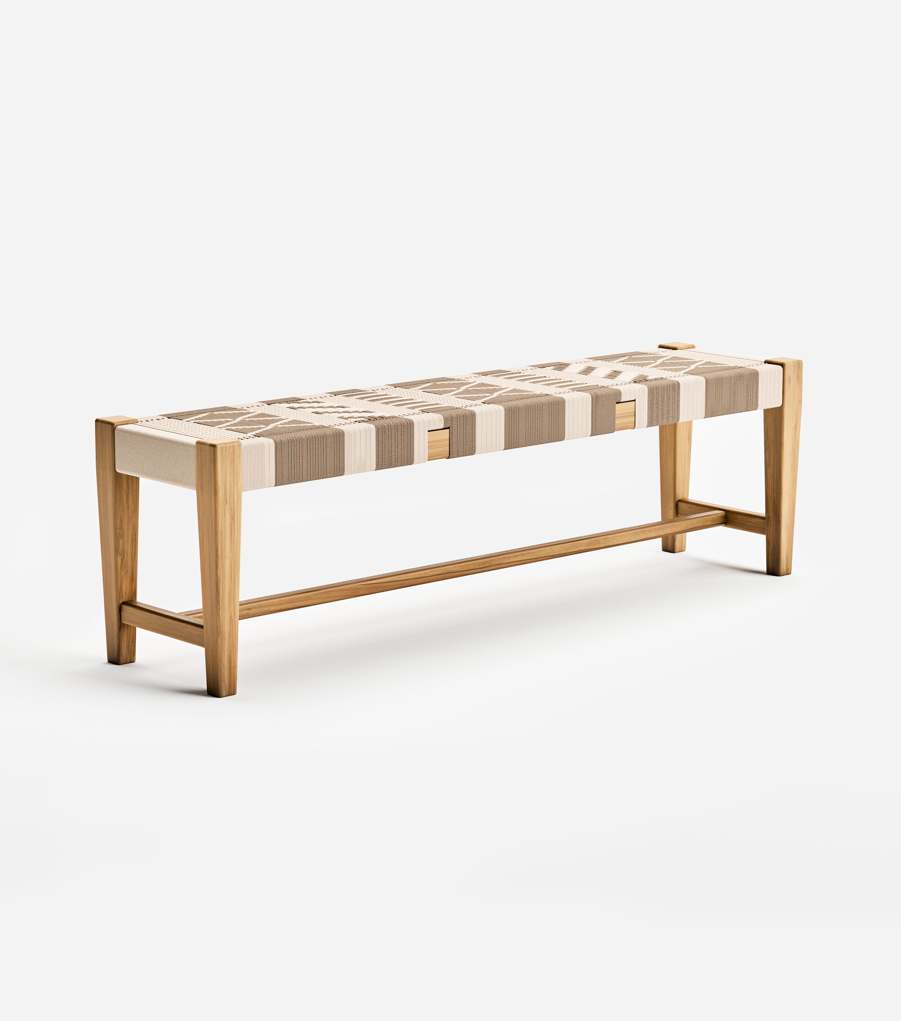Santa Cruz Bench Woven Boho Cord | Forever Furniture by MasayaCo