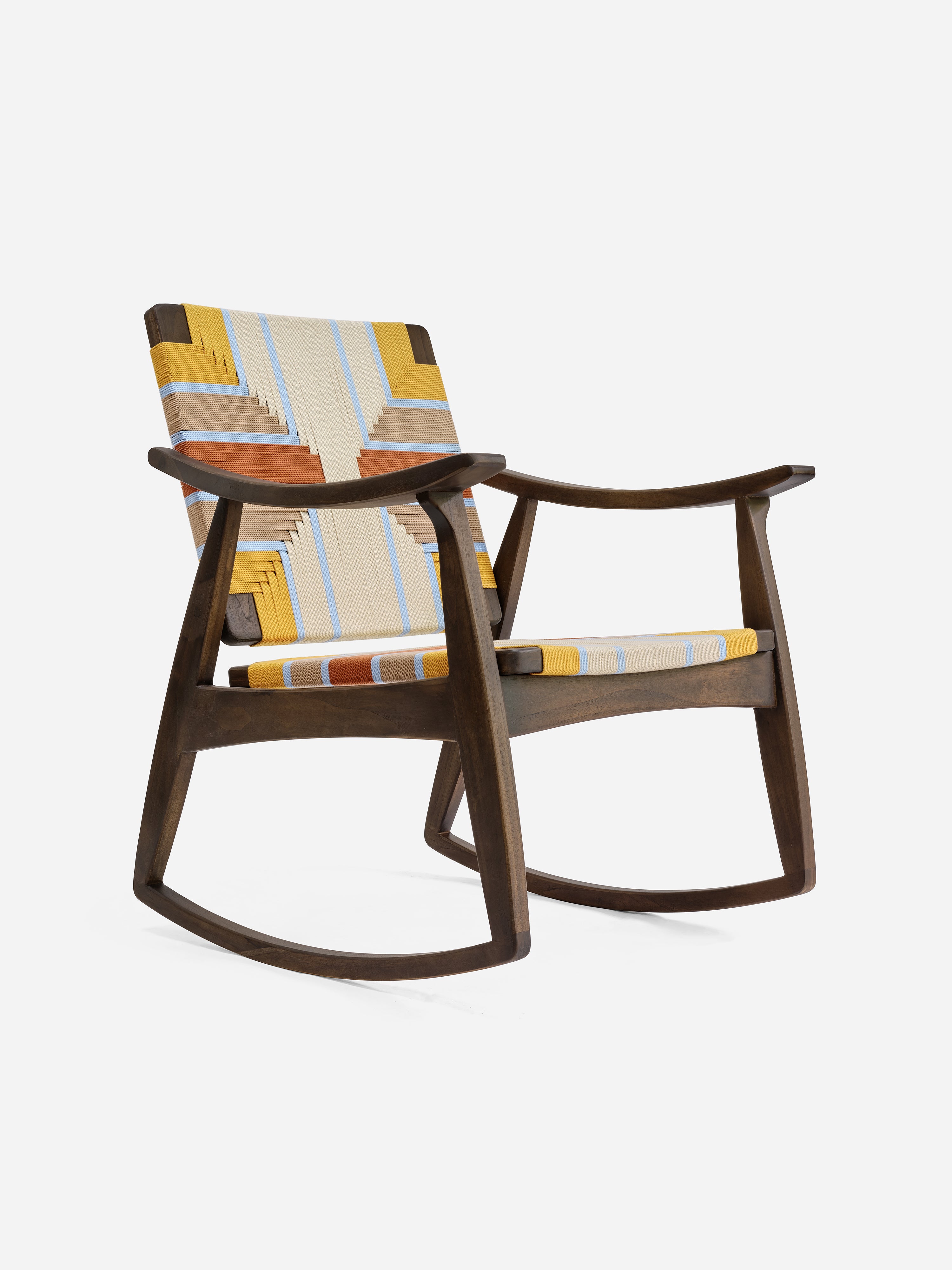Izapa Rocking Chair | Pearl Lagoon Pattern – MasayaCo US Trade