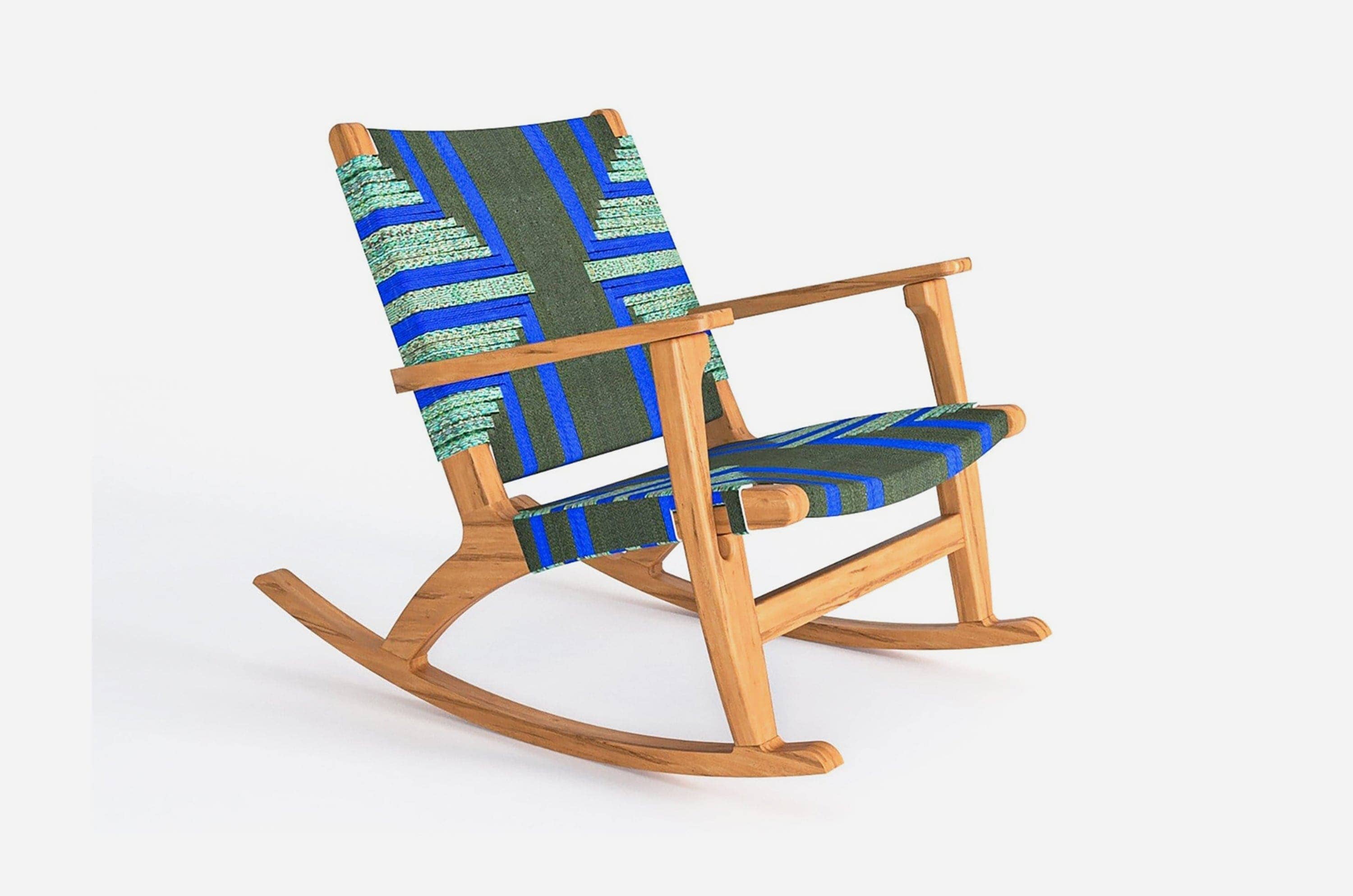 Masaya Rocking Chair | Emerald Coast Pattern – MasayaCo US Trade